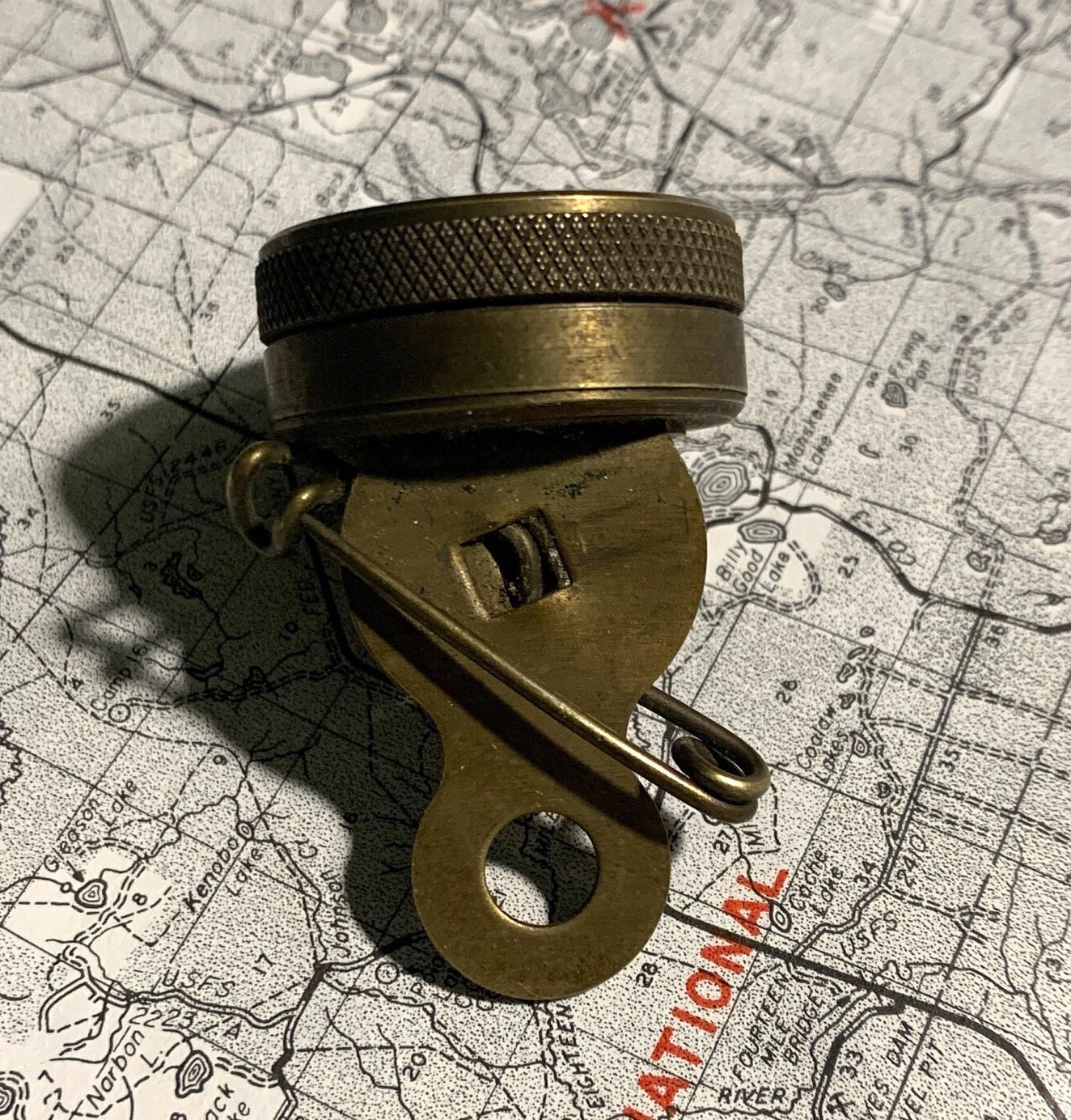 Vintage MARBLES Brass Lapel Pin-on Compass W/white Face - Etsy