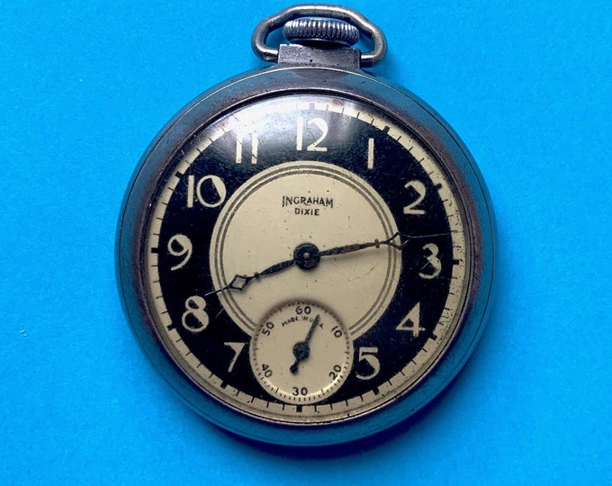 Vintage - Early 1900's (working) Ingraham DIXIE Pocket Watch, Made in U ...