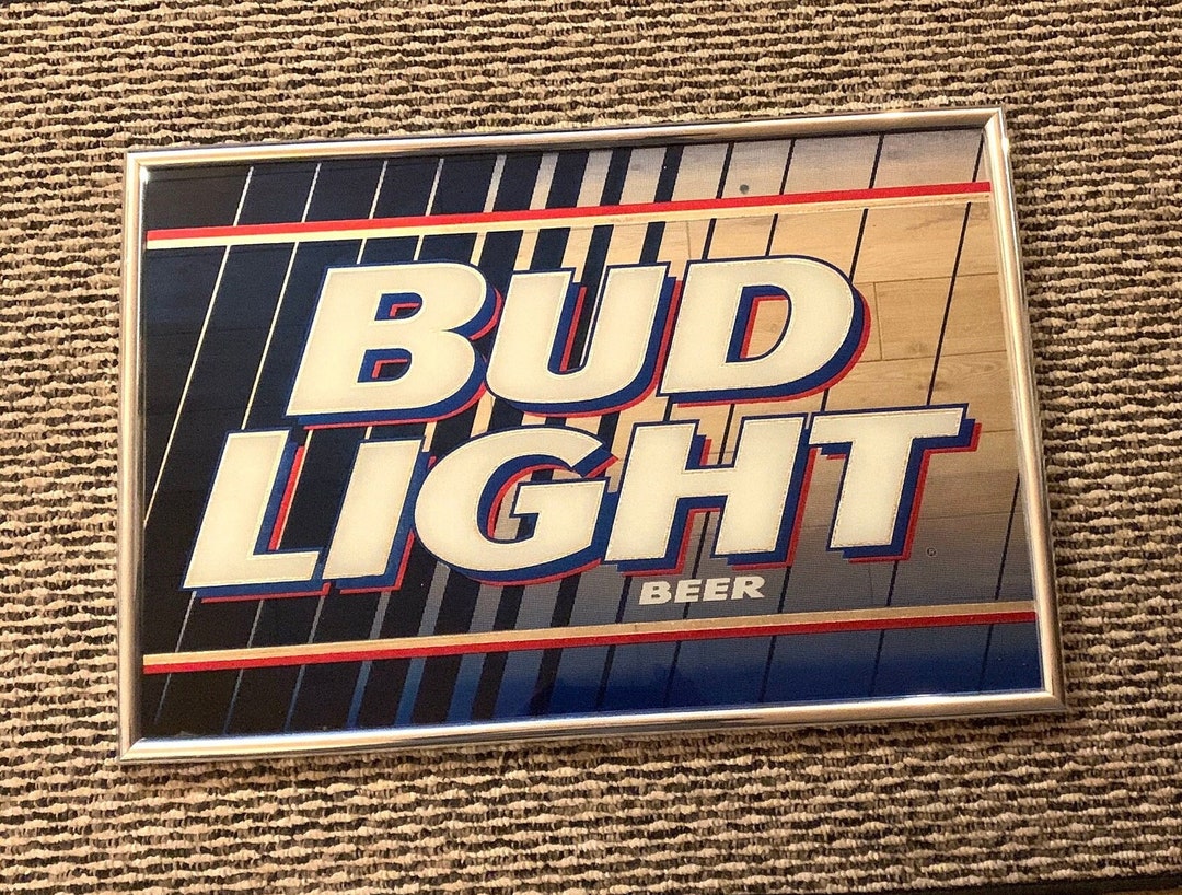 Vtg. 1998 Anheuser Busch BUD LIGHT Beer Mirror - Etsy