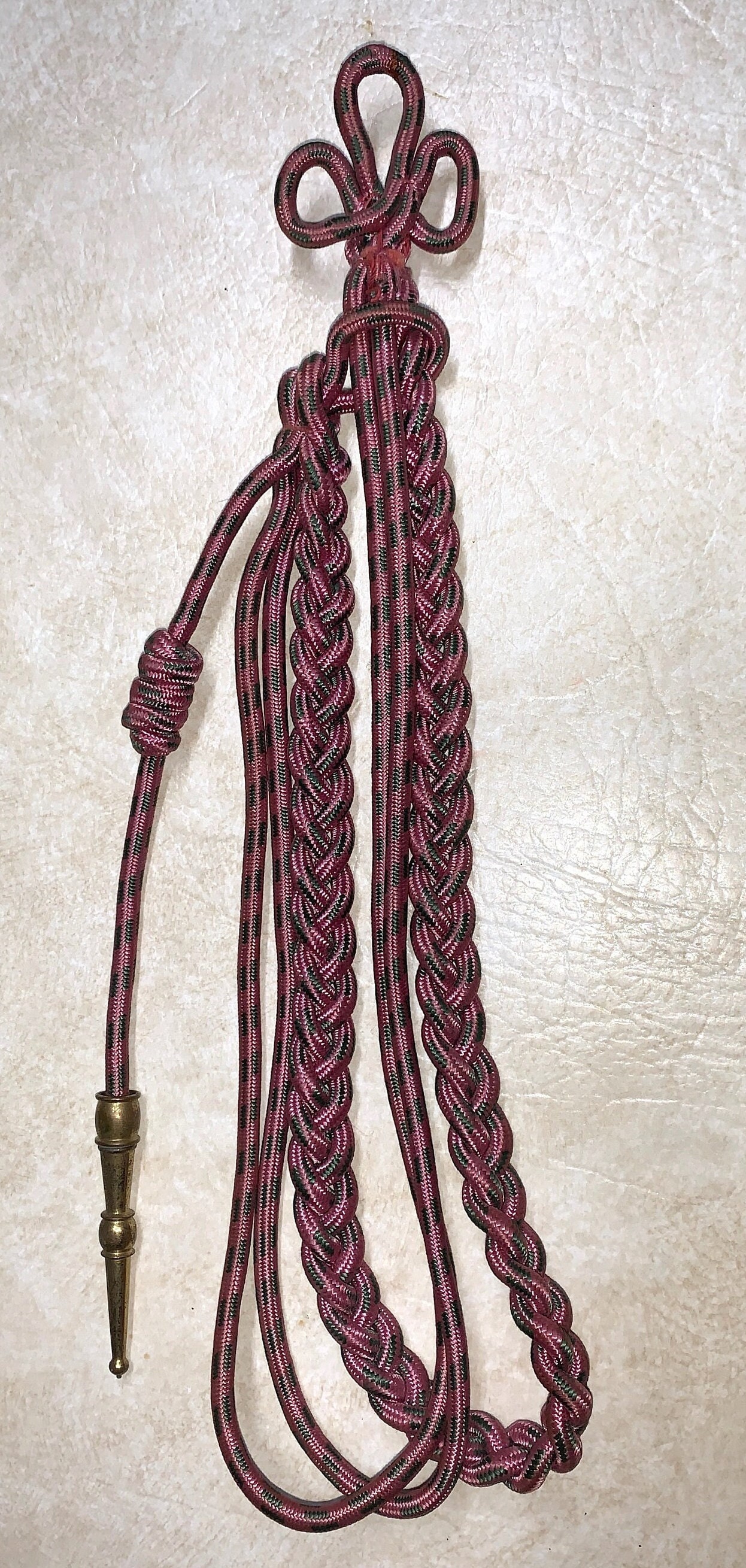 Vintage WW2 Era, U.S. Army Green/red Double Strand Shoulder Cord W ...