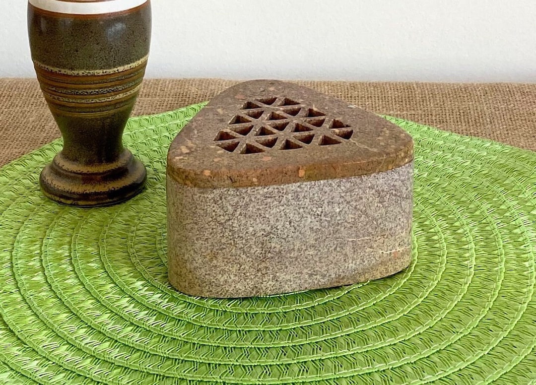 Vtg. Soapstone Incense Burner - Etsy