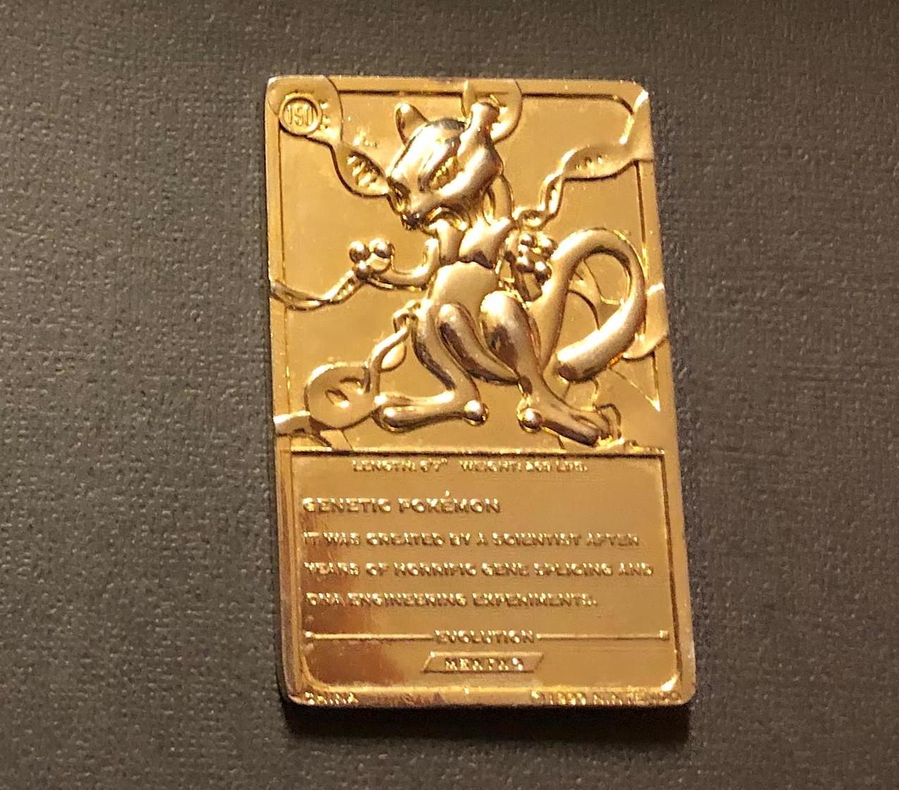 Vtg. 1999 Pokemon 23k Gold Plated Mewtwo Trading Card - Etsy