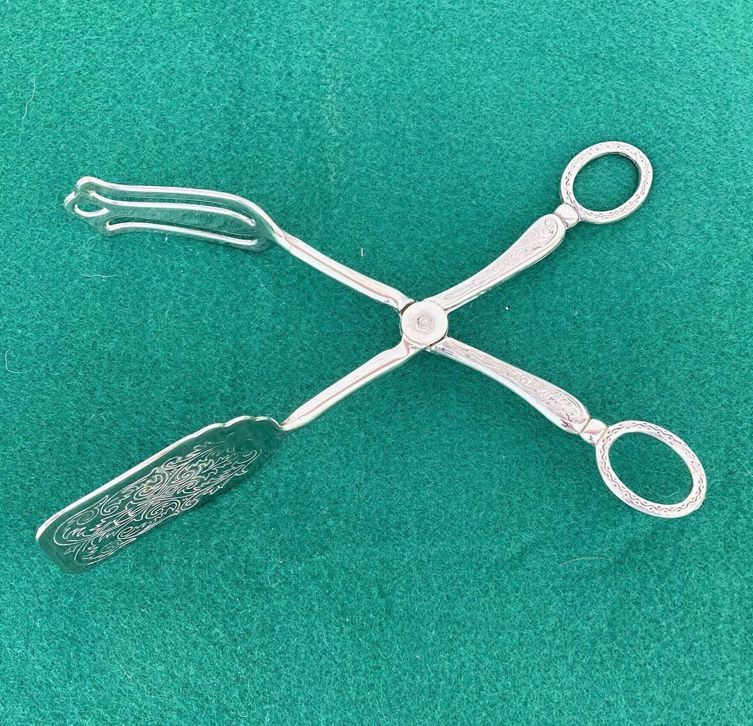 Vintage Silver Plated Ornate Victorian Tongs Cake/pastry Server - Etsy