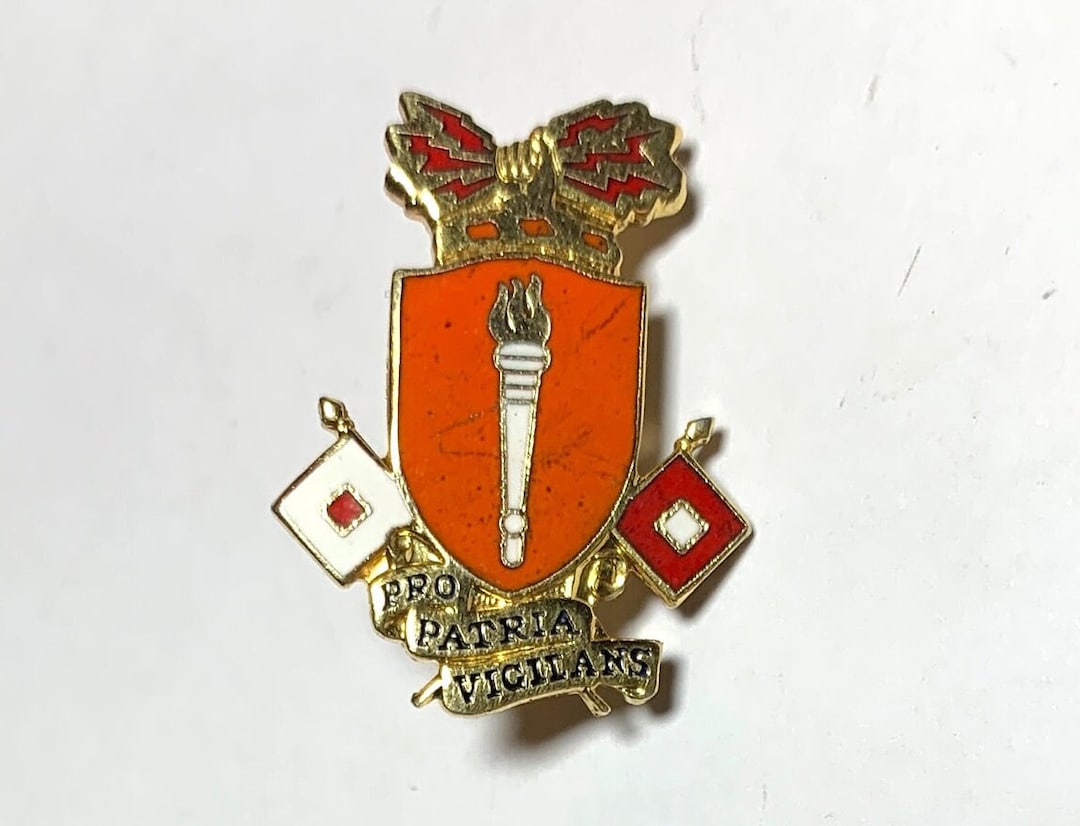 Vintage WW2 Era, U.s.army Signal School Unit Crest pro Patria Vigilans ...