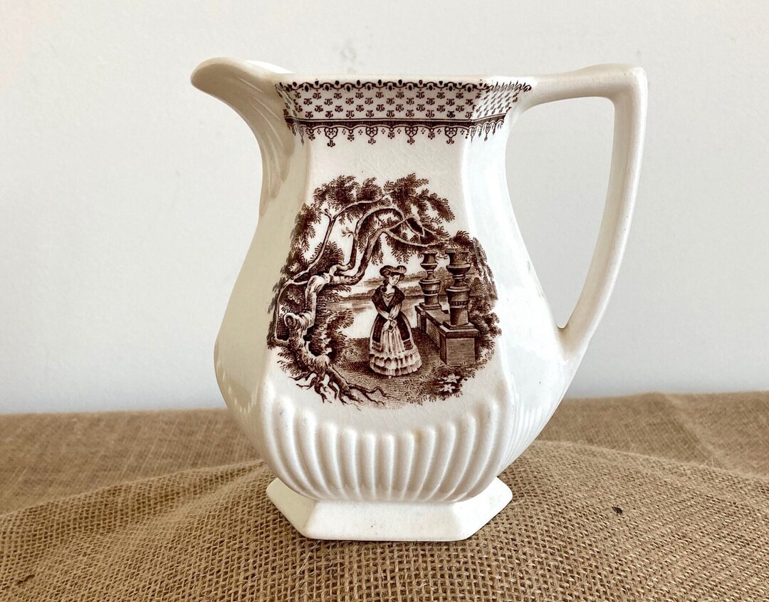 Vtg. Wm. Adams & Sons Ironstone 16 Oz. Pitcher - Etsy