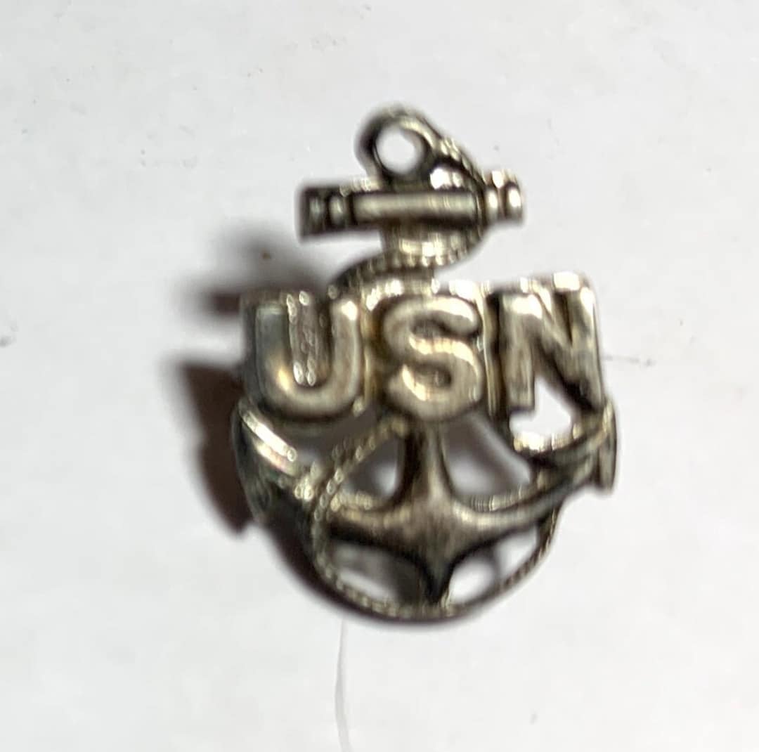 Vintage United States NAVY Anchor & Rope Sterling Silver Pin - Etsy