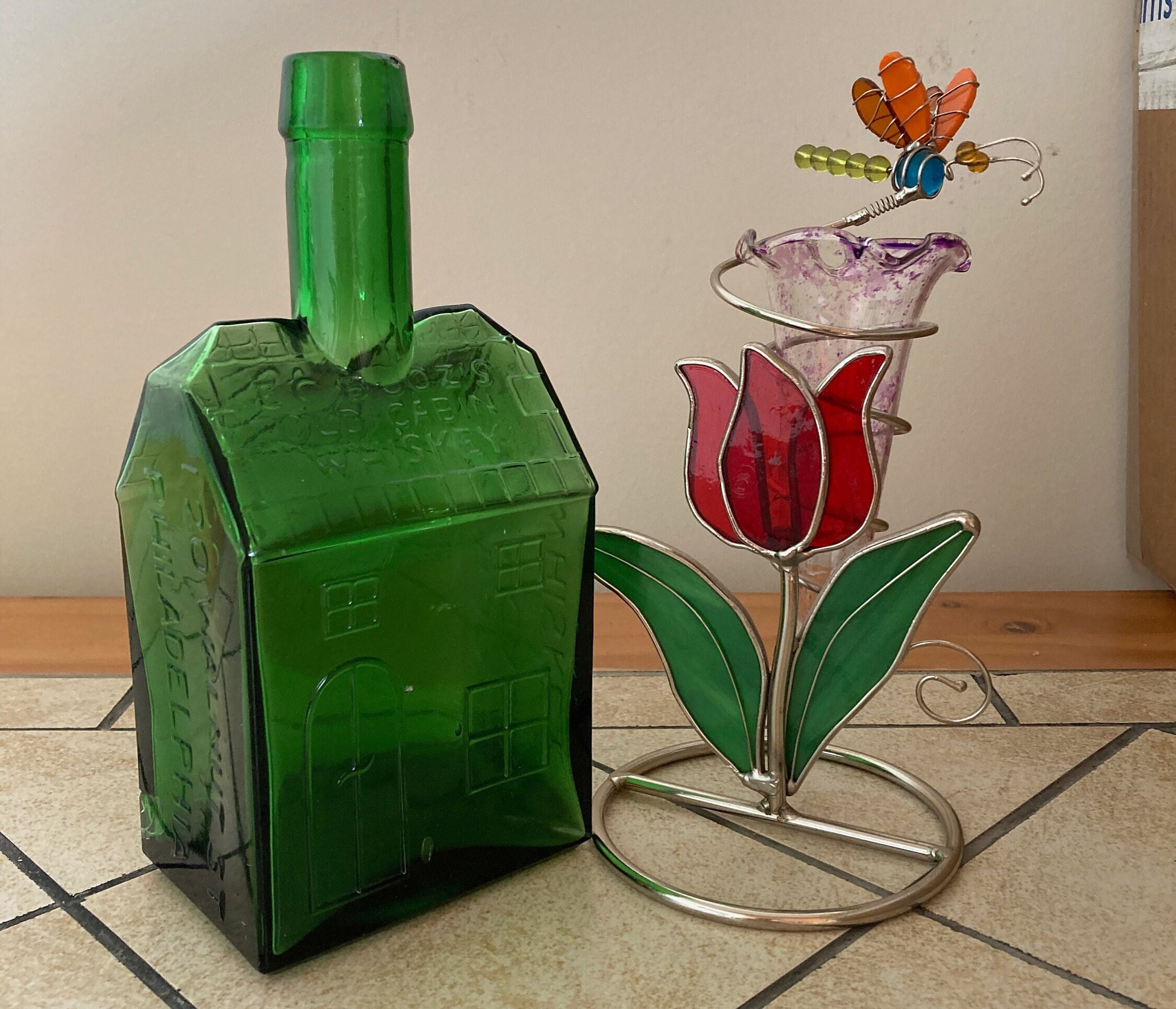 Vintage Booz's Old Cabin Whiskey Bottle - Etsy