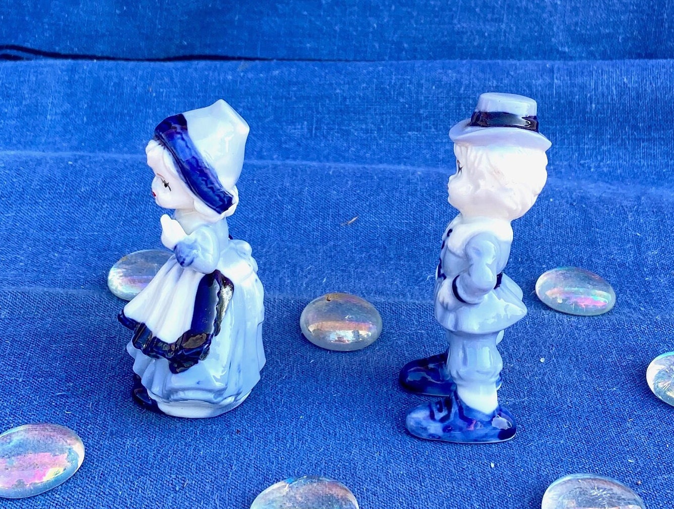 Vintage DUTCH 1960's Blue/white Boy & Girl Porcelain Figurines - Etsy