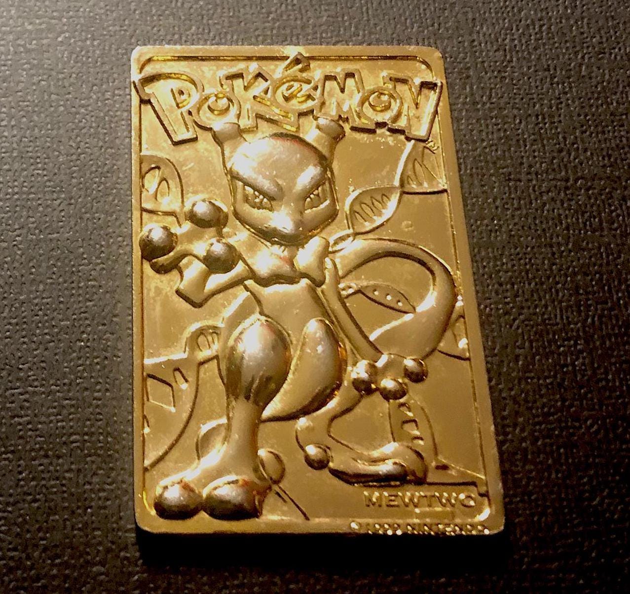 Vtg. 1999 Pokemon 23k Gold Plated Mewtwo Trading Card - Etsy