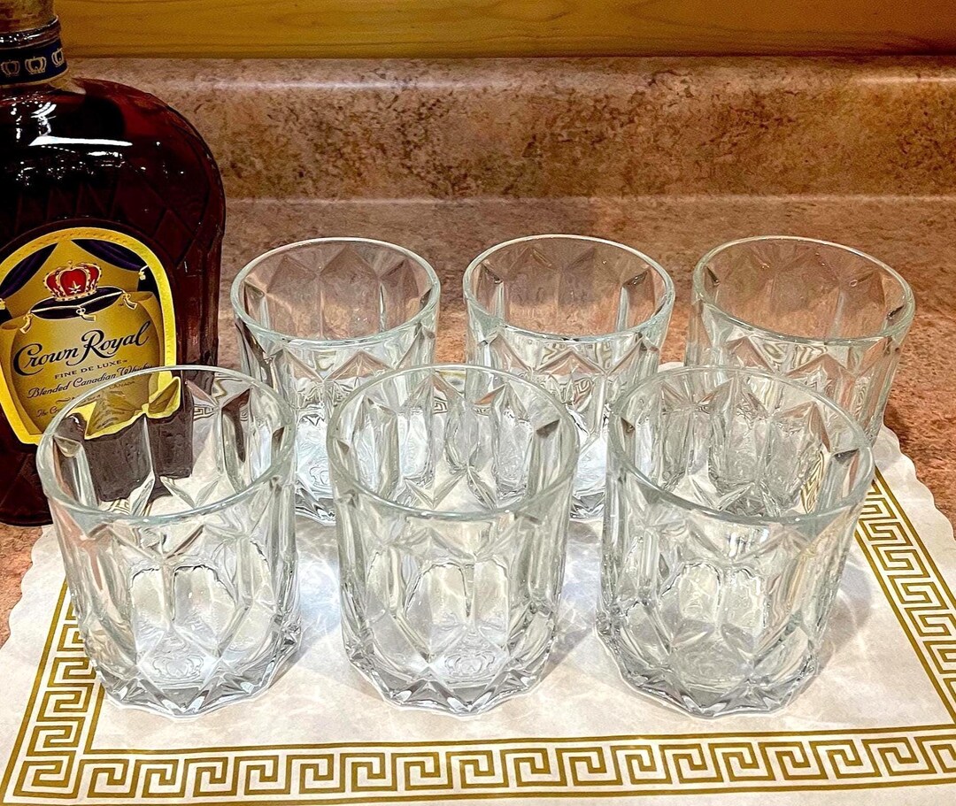 Vtg. (Lot de 6) verres à whisky Crown Royal - Etsy France