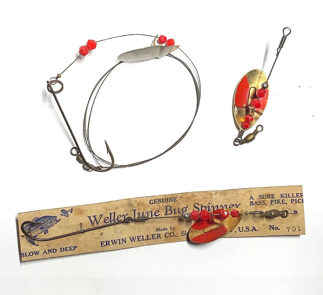 Vtg. 3 Weller June Bug Fishing Spinners - Etsy