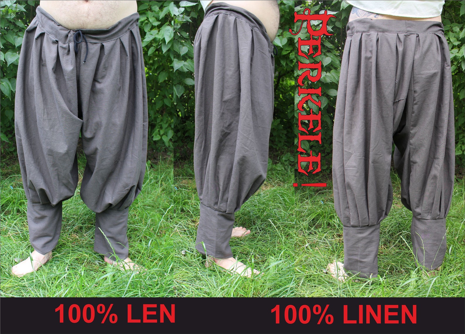 SALE Size XL 100% Linen Viking Trousers, Pants, Viking Clothes, Hedeby ...