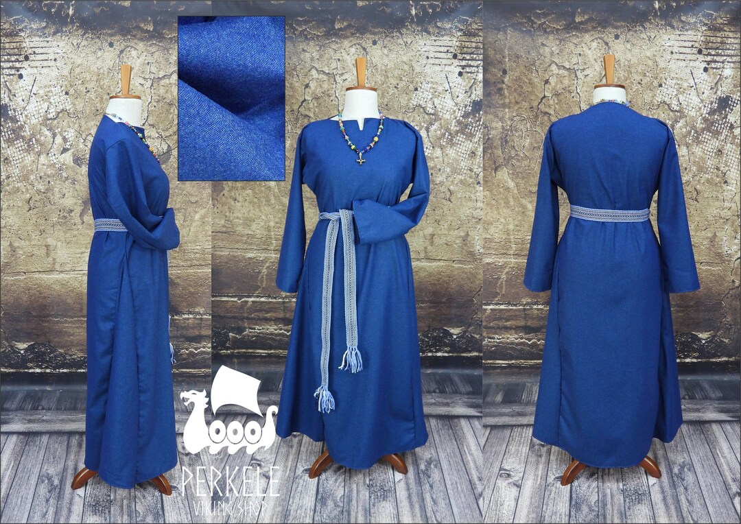Viking Woolen Dress Machine-sewn, Early Medieval - Etsy