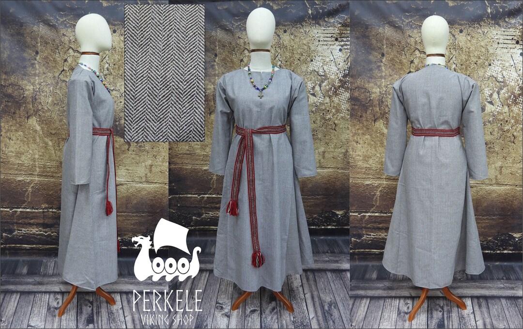 Viking Woolen Dress Machine-sewn, Early Medieval - Etsy