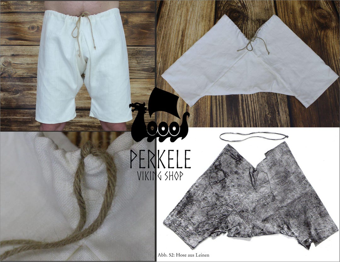 Short Medieval 100% Linen Pants From Moshchevaya Balka Machine Sewn - Etsy