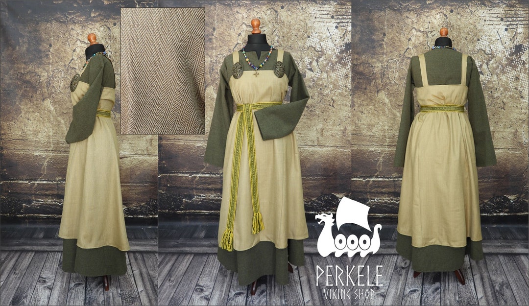 Light Brown Woolen Aprondress Machine-sewn From Hedeby, Early Medieval ...