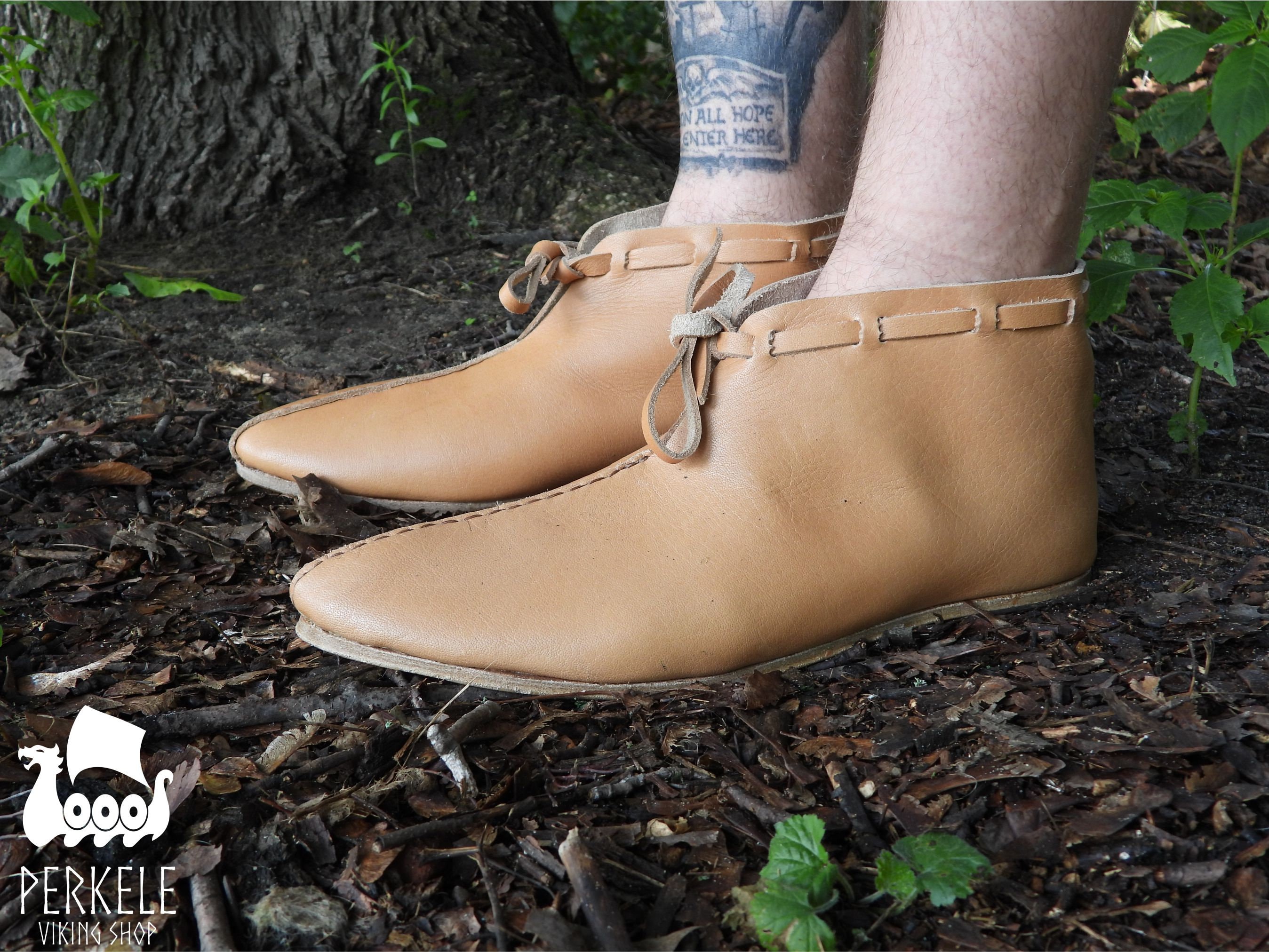 Viking Shoes from Hedeby type 3 made of 100% natural undyed | Etsy