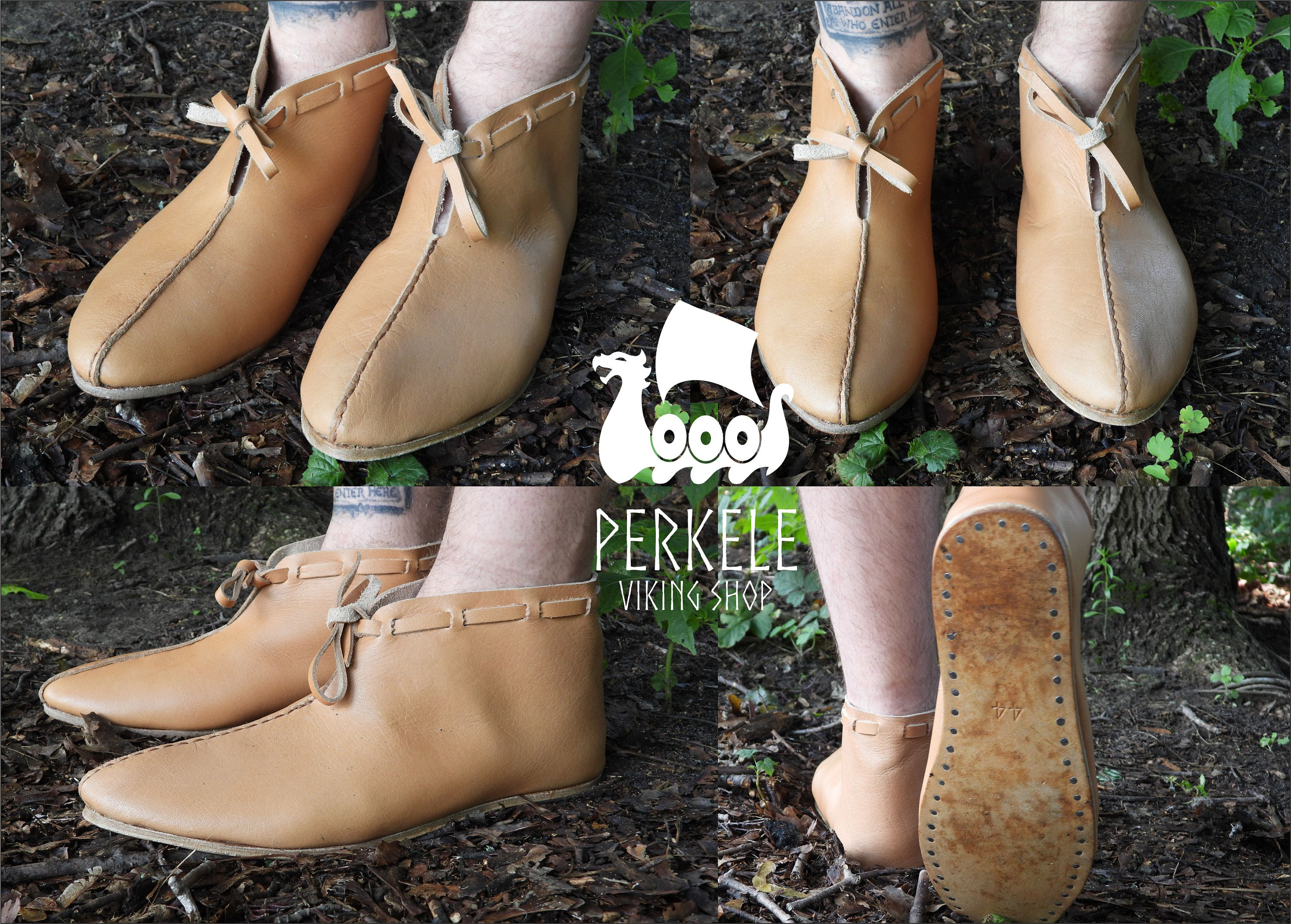 Viking Shoes From Hedeby Type 3 Made of 100% Natural Undyed - Etsy