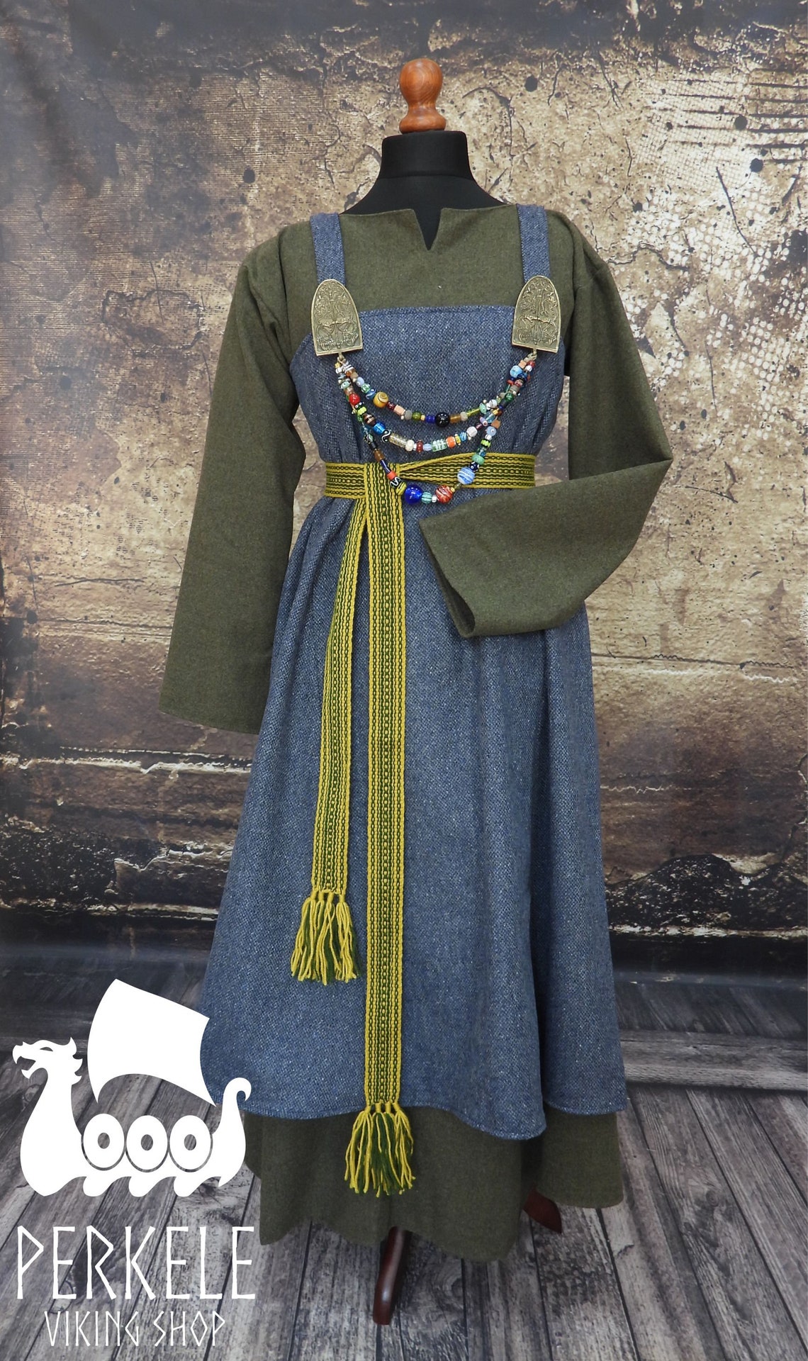 100% Wool Aprondress Machine-sewn From Hedeby Early Medieval - Etsy