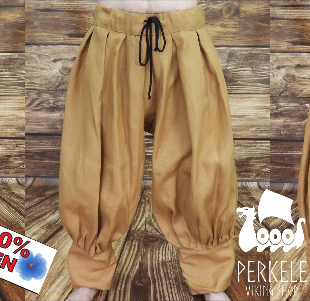 100% Linen Viking Trousers, Pants, Viking Clothes, Hedeby, Early ...