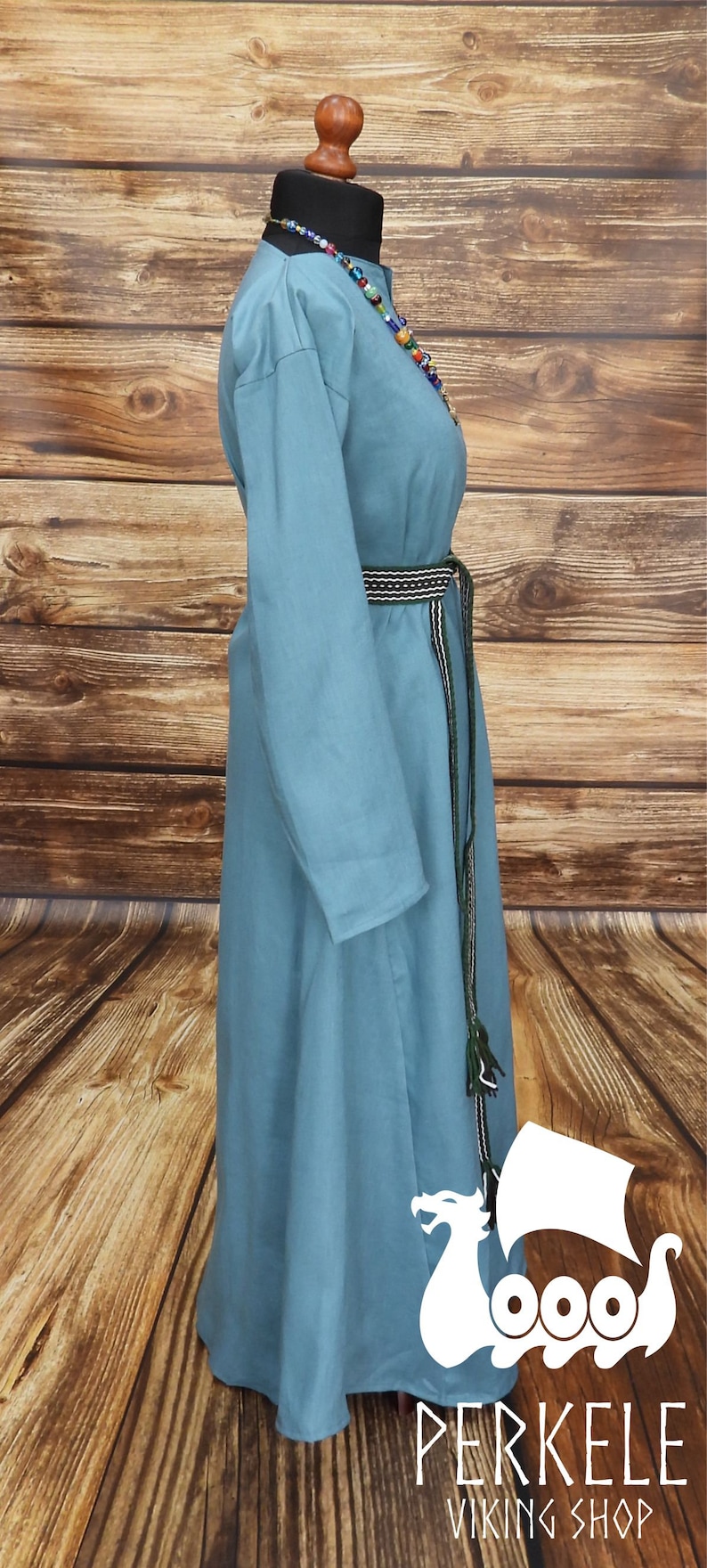 100% Linen Viking Dress Machine-sewn, Early Medieval - Etsy