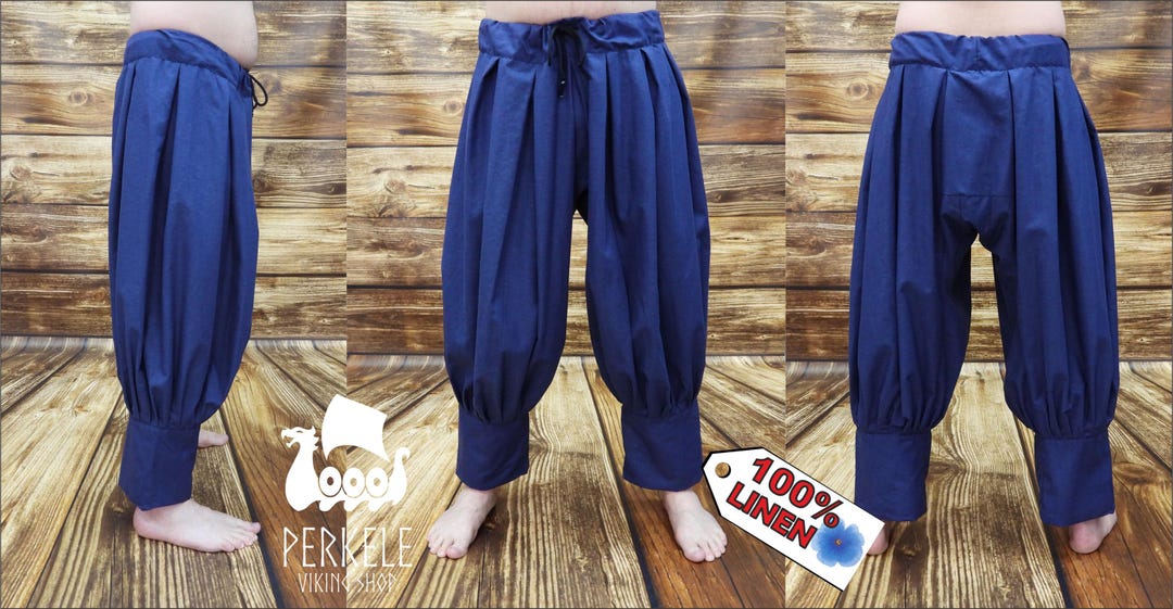 100% Linen Viking Trousers, Pants, Viking Clothes, Hedeby, Early ...