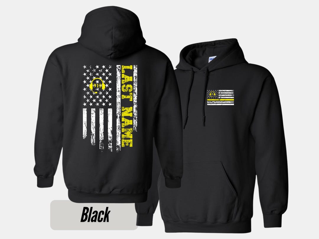 Dispatcher Sweatshirt, Thin Gold Line, Custom 911 Dispatcher Hoodie ...