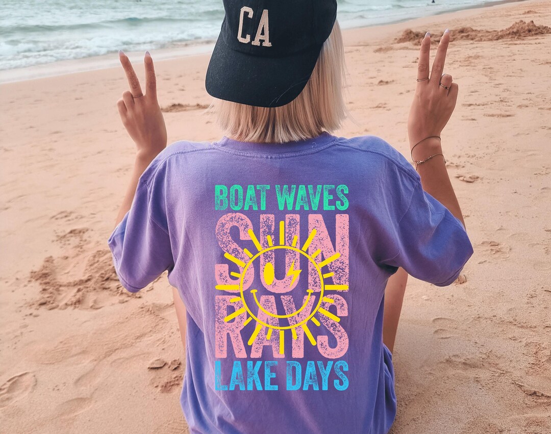 Retro Sun Rays T-shirt: Summer Beach Vibes Tee - Etsy