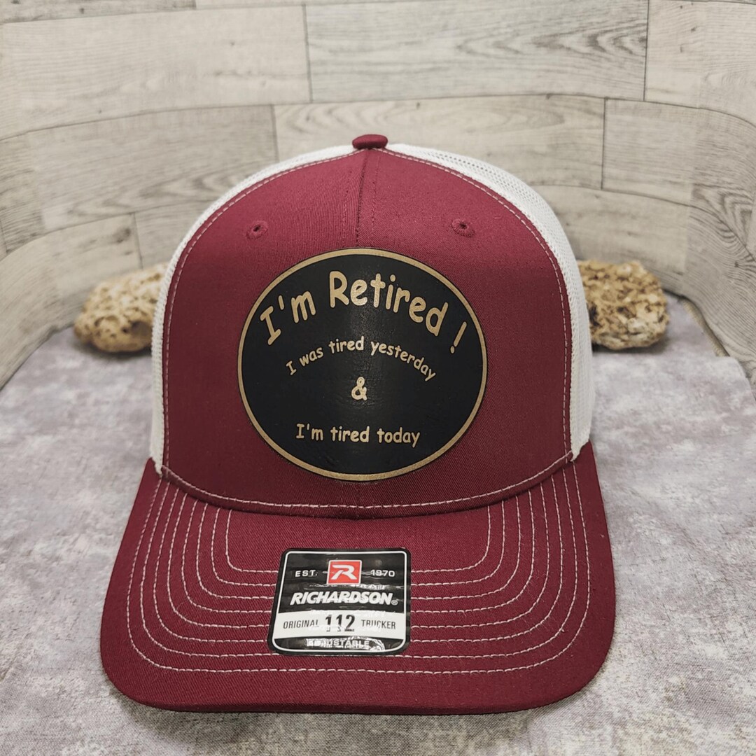 Retired, Leatherette Patch Hat ,retirement Hat Men,retirement Gifts for ...