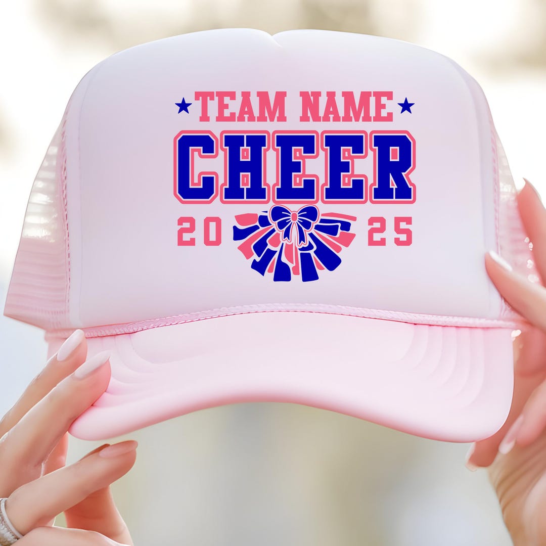 Custom Cheer Team Trucker Hat, Personalized Cheerleading Hat With Team ...