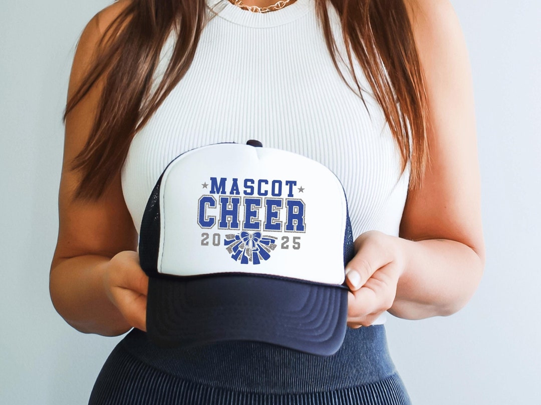 Custom Cheer Hat, Team Spirit Trucker Hat, Team Trucker Hat, Mascot ...