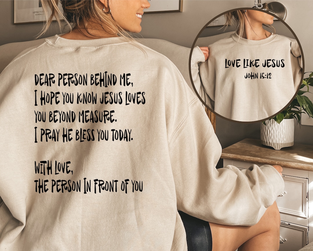 Dear Person Behind Me Hoodie, Positive Quote Oversized Sweatshirt - Etsy