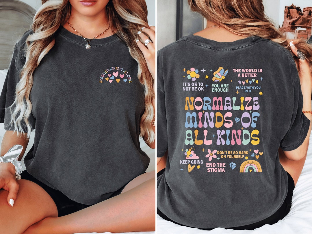 Normalize Minds of All Kinds Boho Style Shirt,retro Autism Awareness ...