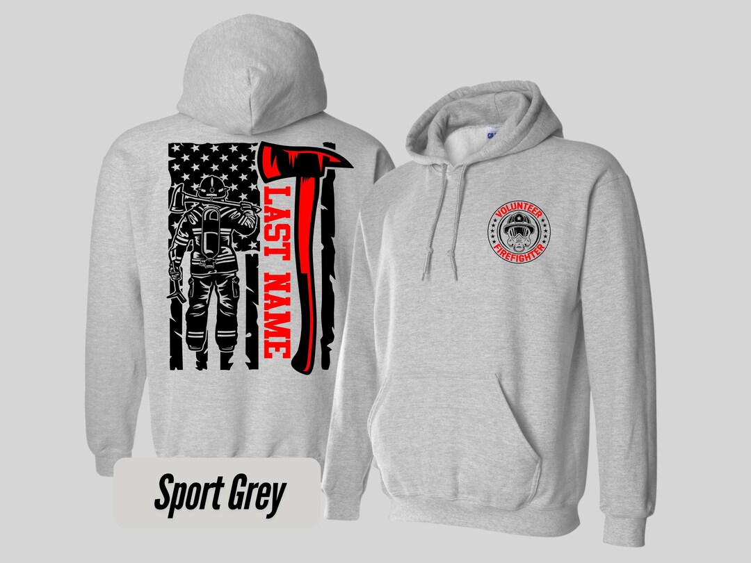 Custom Volunteer Firefighter Hoodie: Personalized First Responder ...