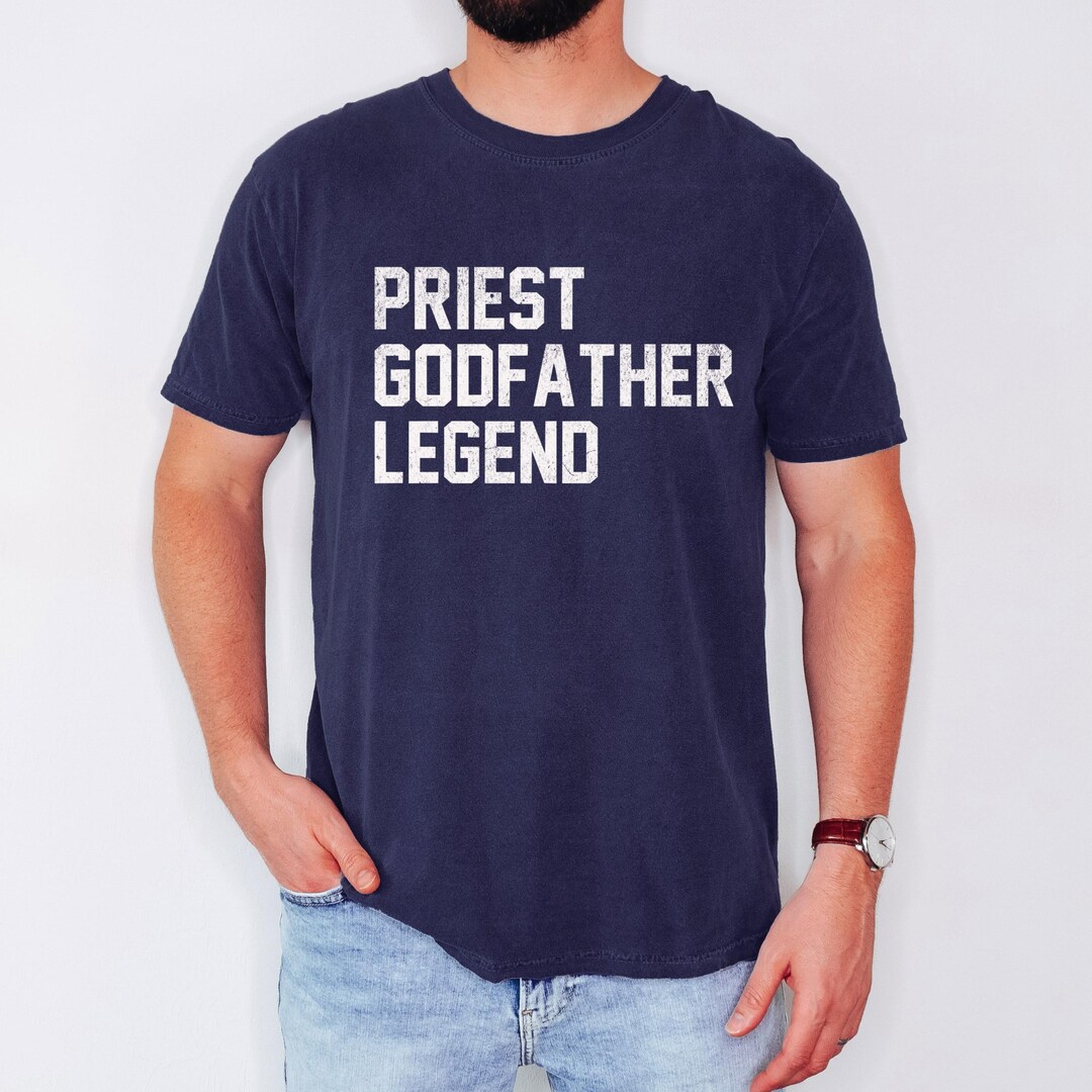 Priest Godfather Legend Shirt, Christian Mens Shirt, - Etsy