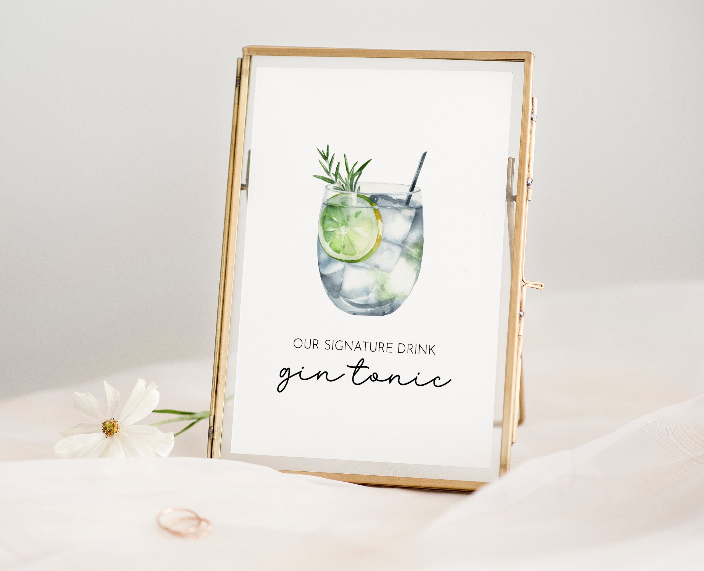 Gin Tonic Signature Drink Sign Wedding Signature Cocktail - Etsy