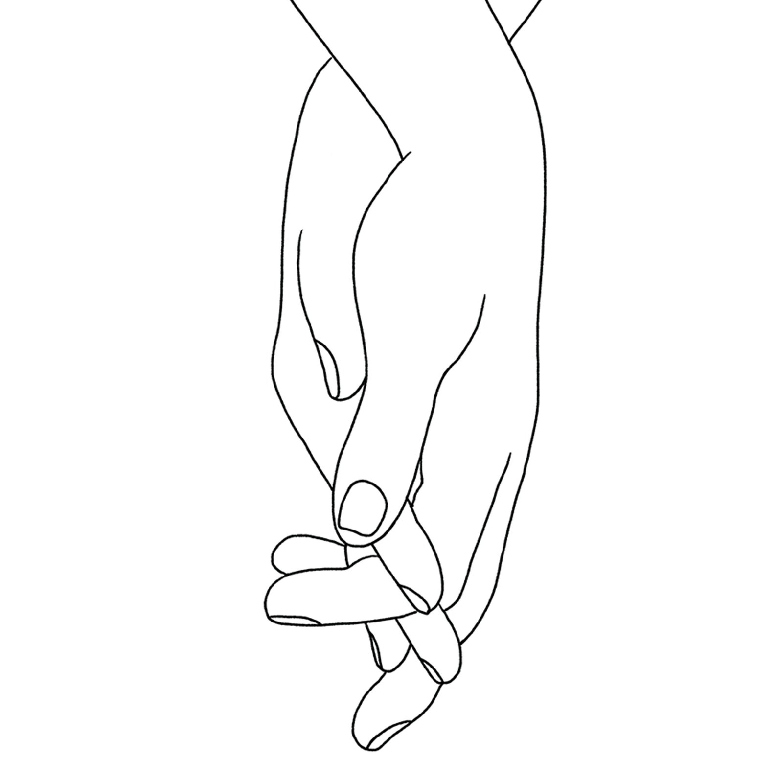 Line Drawing Print Holding Hands Print Line Sketch Black | Etsy