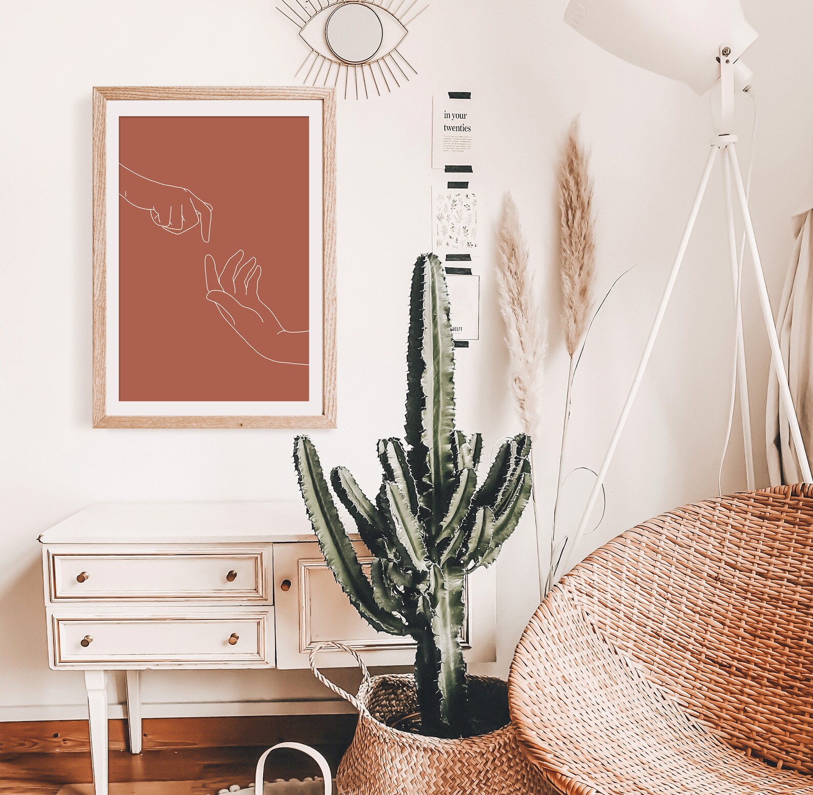 Reaching Hands Art Print | Line Art Hands | Drawing of Hands | Female ...