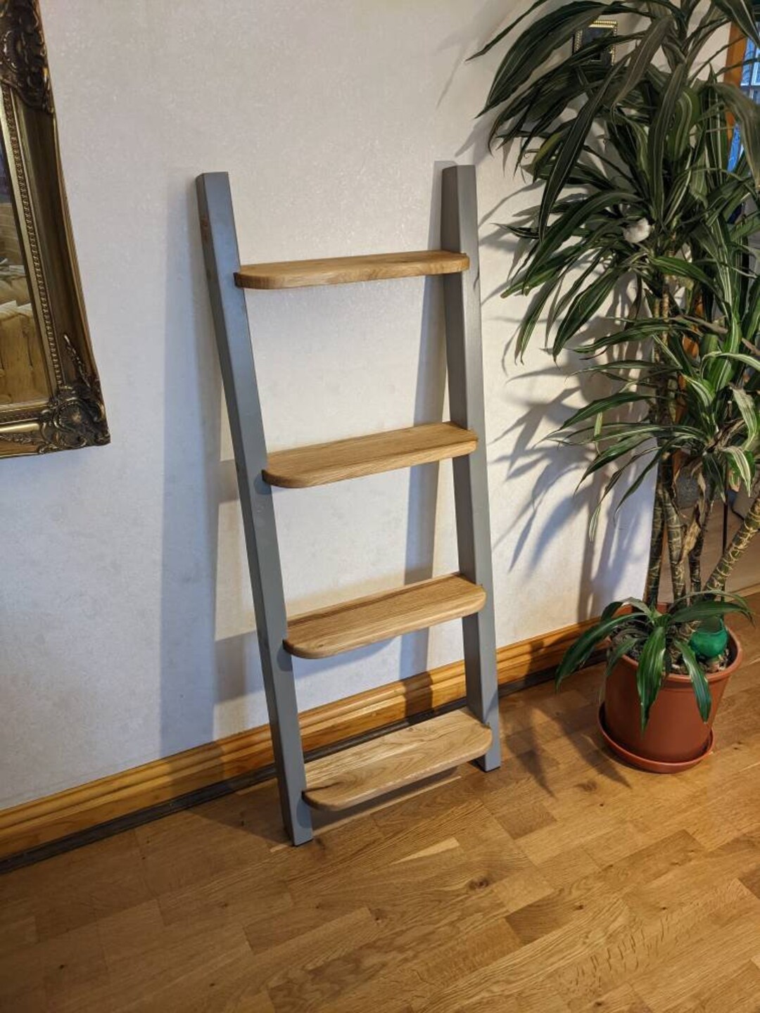Handcrafted Oak Ladder Shelf - Farrow and Ball Painted - Choose Your ...