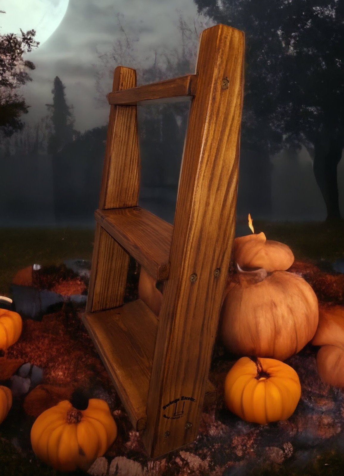 Shabby Chic Rustic Mini Ladder Shelf. Toilet Roll Holder/ Bathroom ...