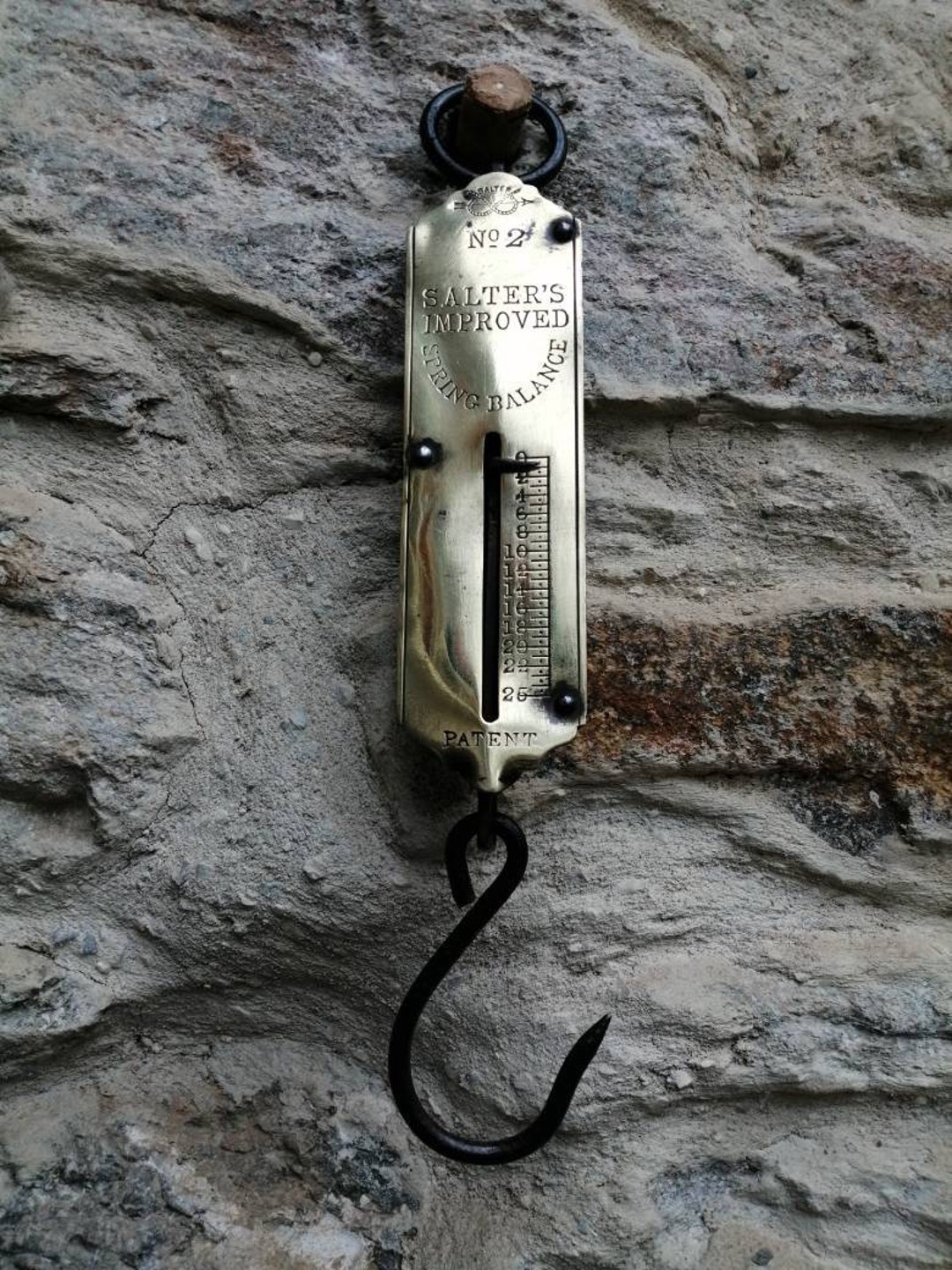 Antique Salter Spring Balance Scales Brass Face No2 to Weigh 25lb ...