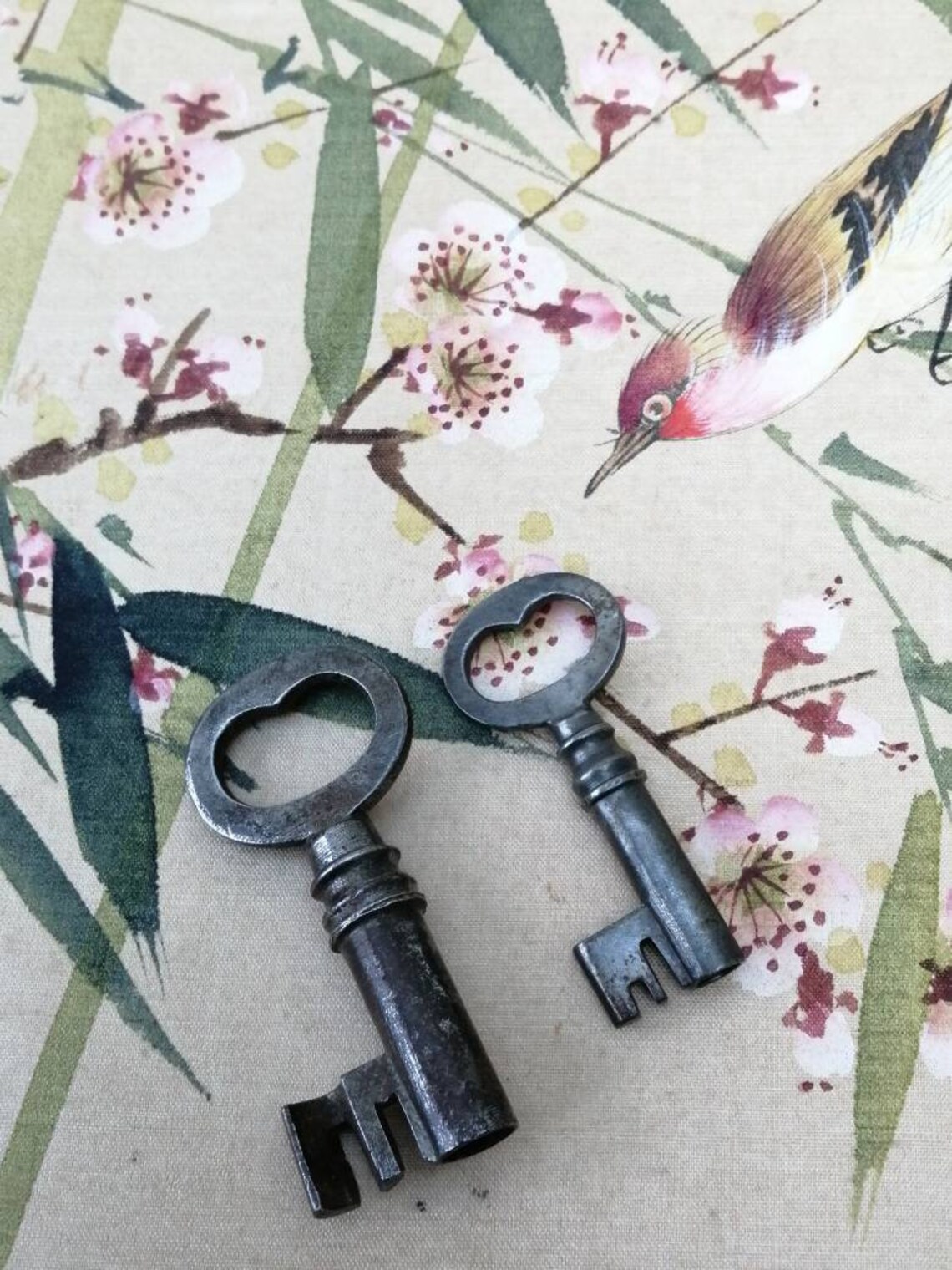 Genuine Antique Heart Shaped Keys two - Etsy