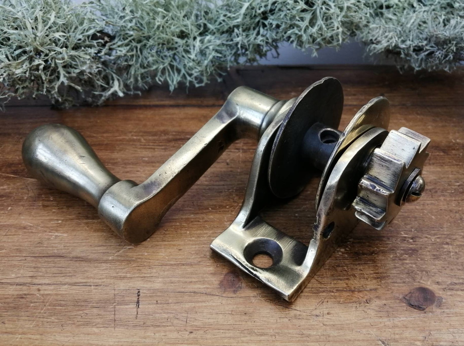 Rare Antique Brass Hand Crank / Winch Boat Maritime Rope | Etsy