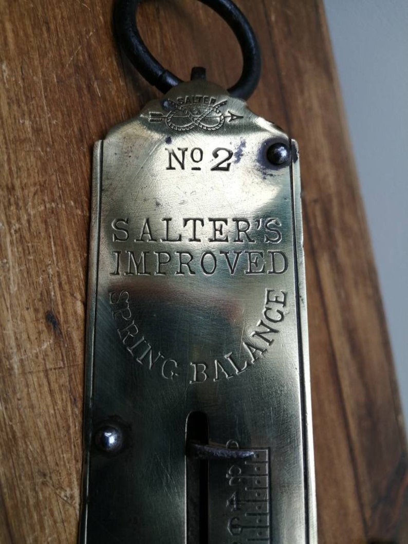 Antique Salter Spring Balance Scales Brass Face No2 to Weigh 25lb ...