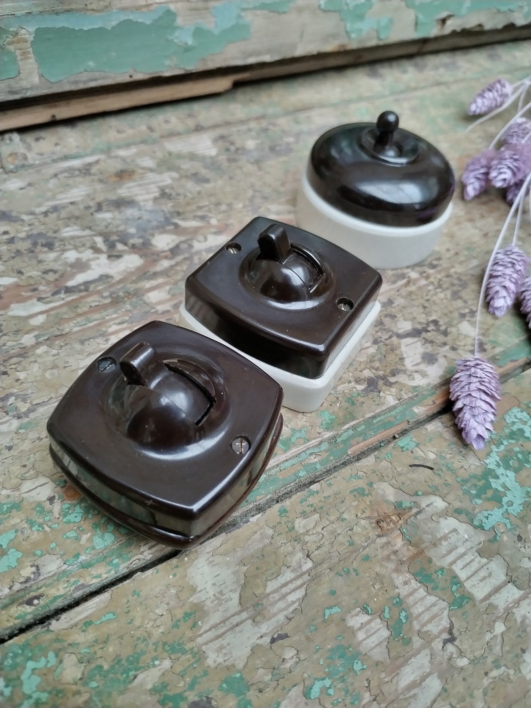 Three Genuine Vintage Bakelite Light Switches in Great Condition - Etsy