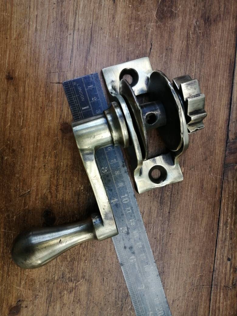Rare Antique Brass Hand Crank / Winch Boat Maritime Rope | Etsy