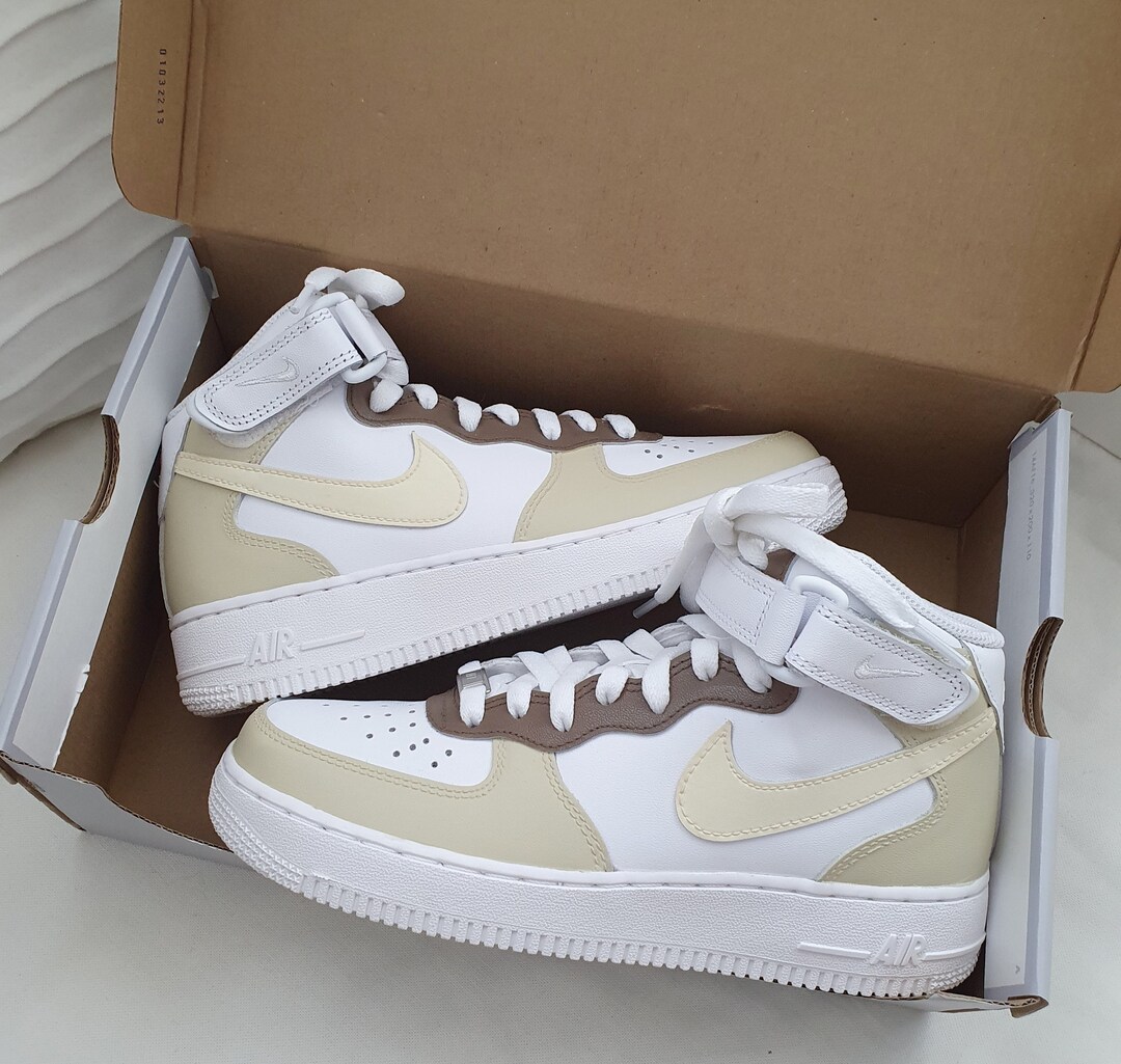 Nike Air Force Mid 'crème De La Crème' - Etsy