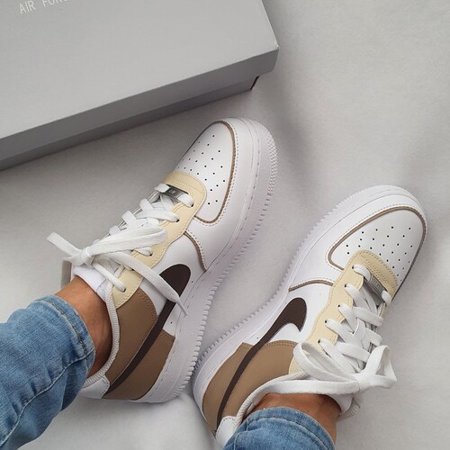 Custom Blue Inverse Color Block Nike Air Force 1s Low - Etsy