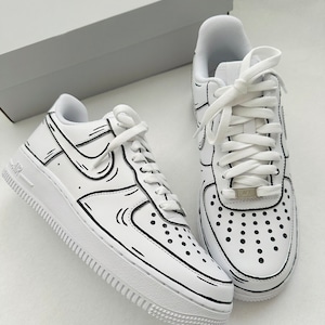 Nike Air Force 1 'sketch' / Cartoon AF1 / Custom Sneakers - Etsy