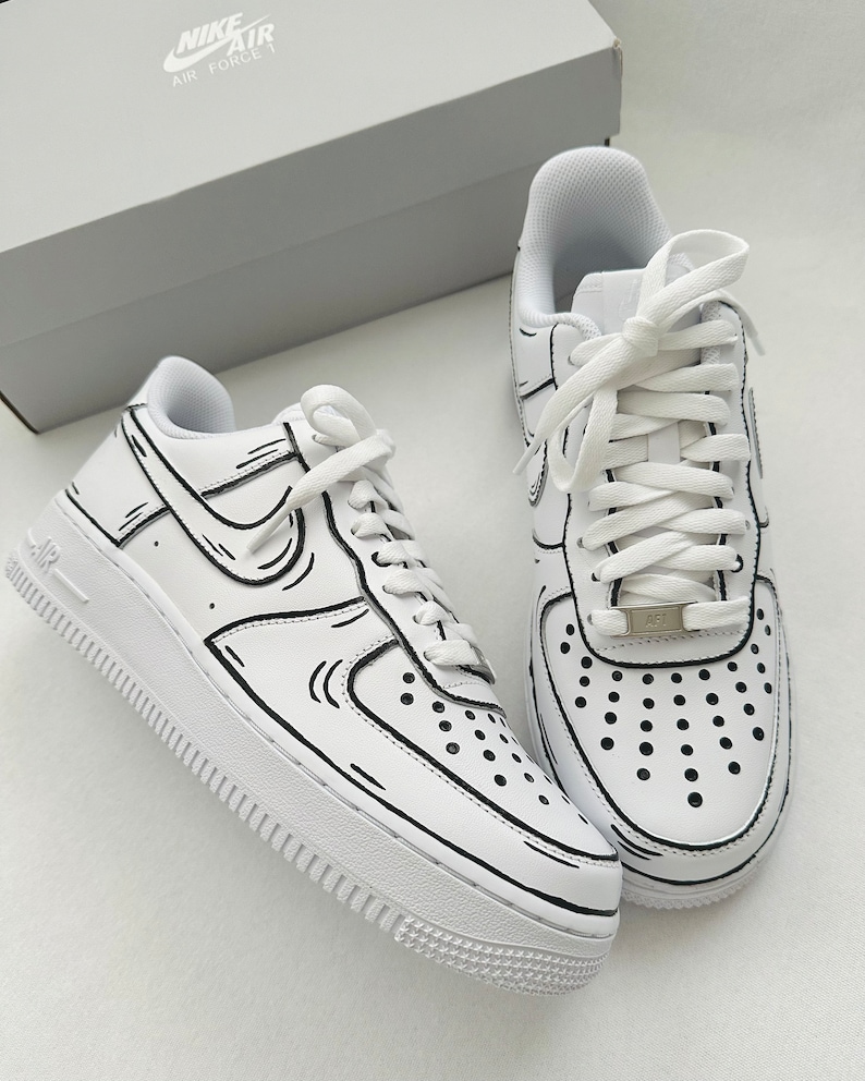 Nike Air Force 1 'sketch' / Cartoon AF1 / Custom Sneakers - Etsy